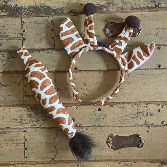 Yandy | Accessories | Animal Print Giraffe Print Headband Tail ...